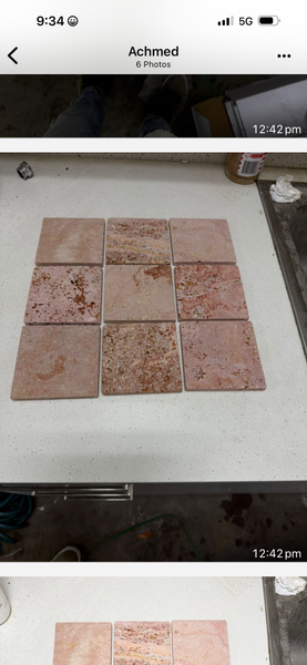 Travertine Rosso Tumbled 100x100x12 | Tile Auctions