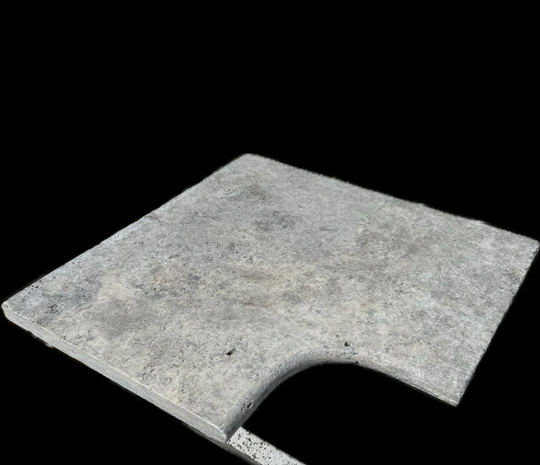 Travertine Silver Premium internal corner with 100mm radius bullnose 6 ...