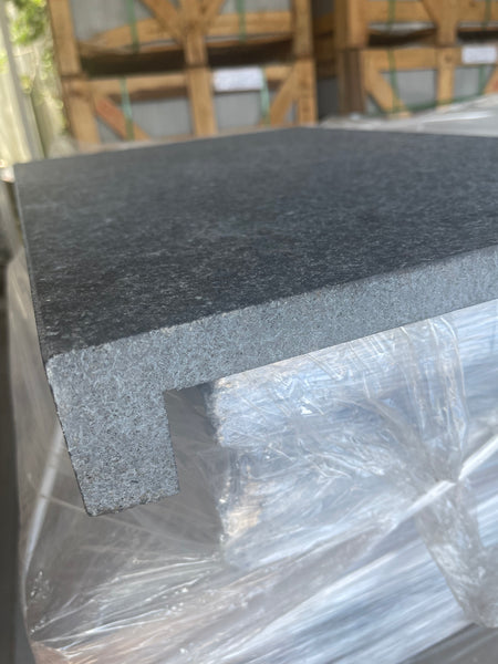 Raven Black Granite 600x400x20/60 Drop Edge Coping Per Each | Tile Auctions
